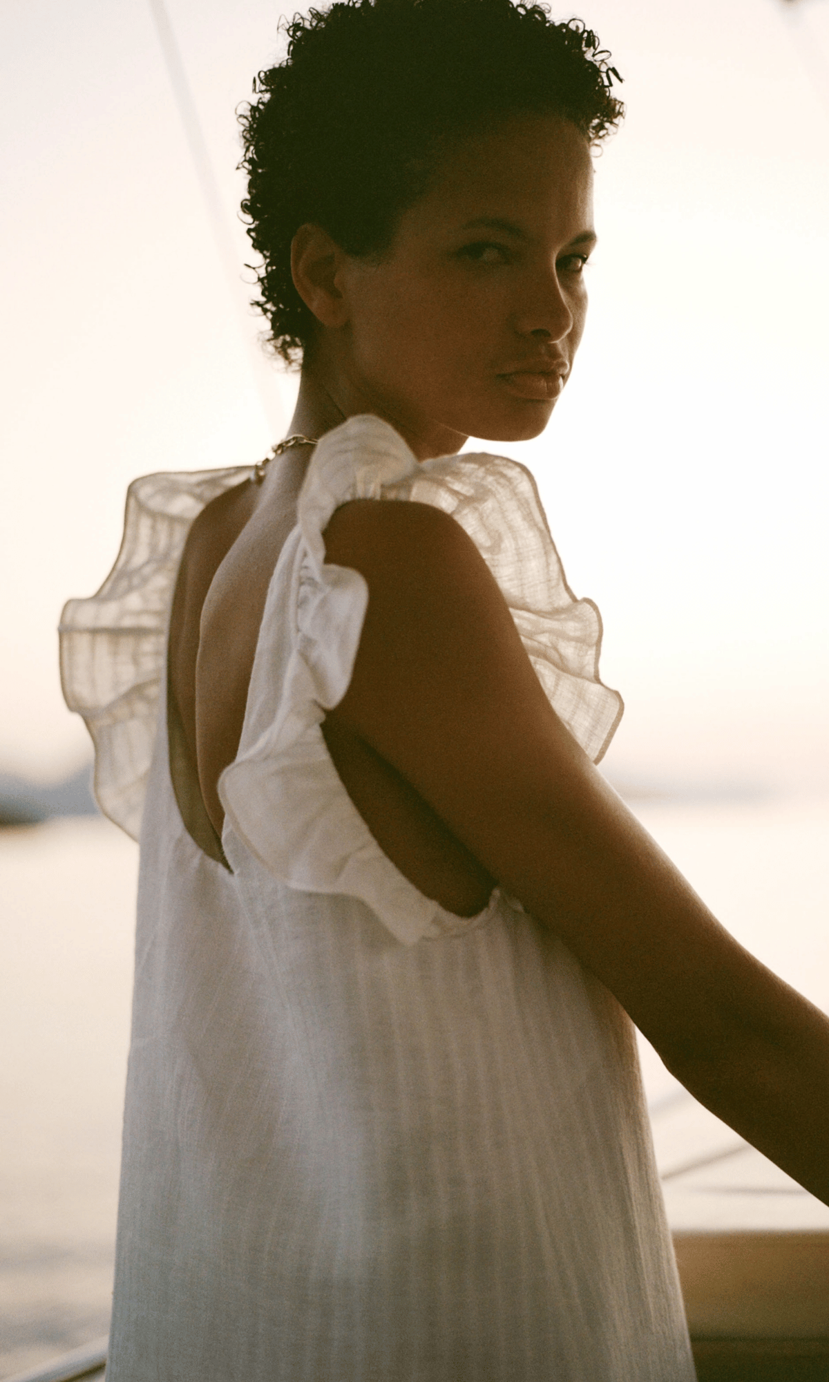 Arkitaip • Jane Ruffled Slip Dress • Off-White – treen