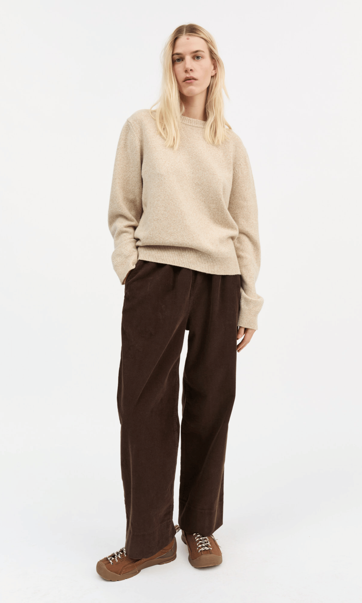 Skall Studio • Cameron Jumper • Beige Mouliné – treen